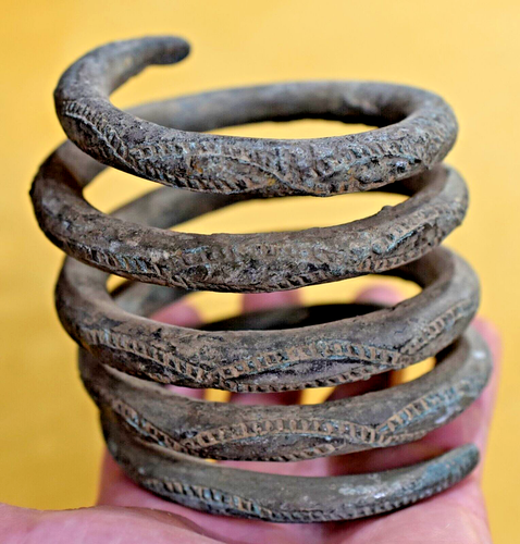 Antique Igbo / Ibo Coiled Copper Manilla Tribal Currency Bracelet ...