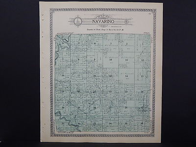 Wisconsin, Shawano County c. 1911 Plat Map, Navarino Township K19#81 | eBay