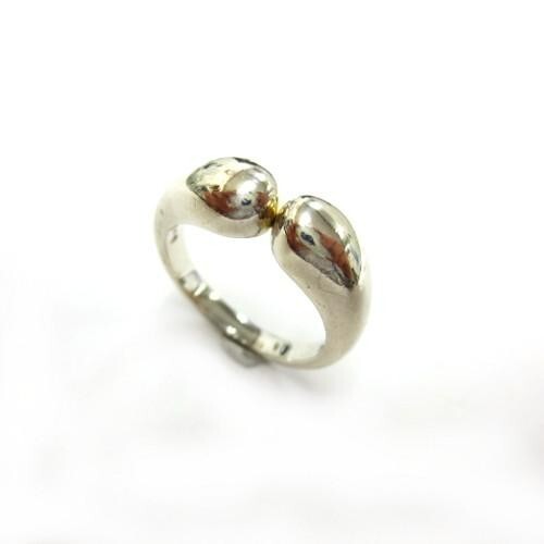 Georg Jensen 410 Double Drop Ring Silver Mercy Size US 5.25 S925 vintage JAPAN | eBay