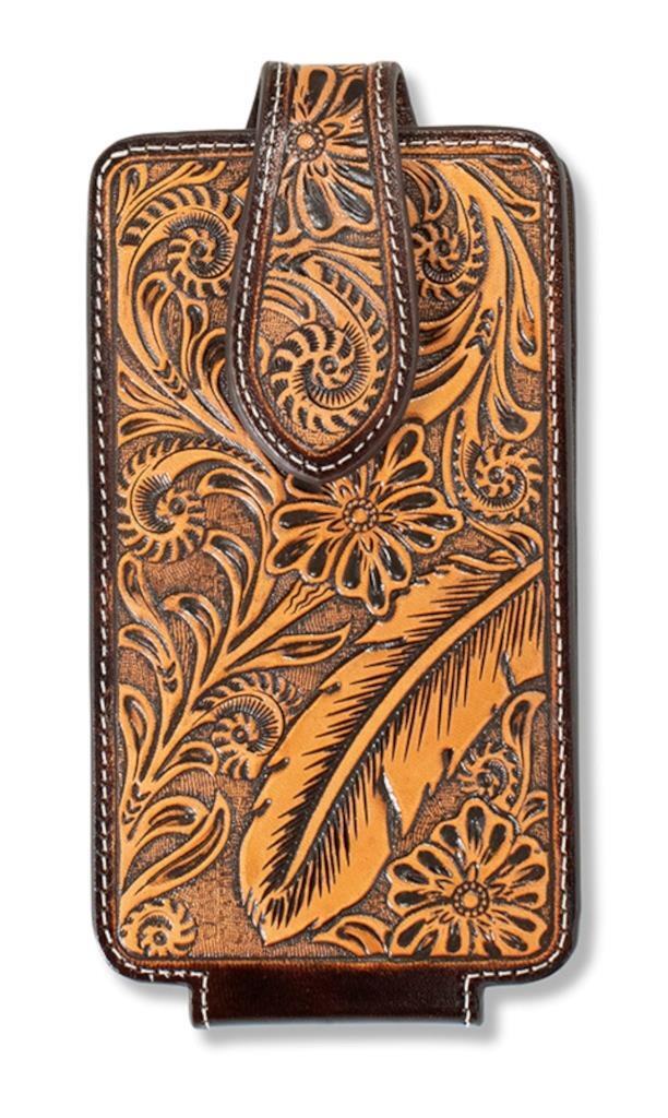 Ariat Western Cell Phone Case Floral Embossed Large Brown A0603802 for ...