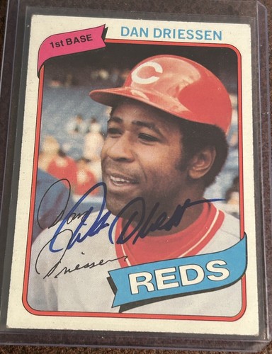 1980 Dan Driessen SIGNED Topps MLB Baseball Card #325 REDS AUTO | eBay