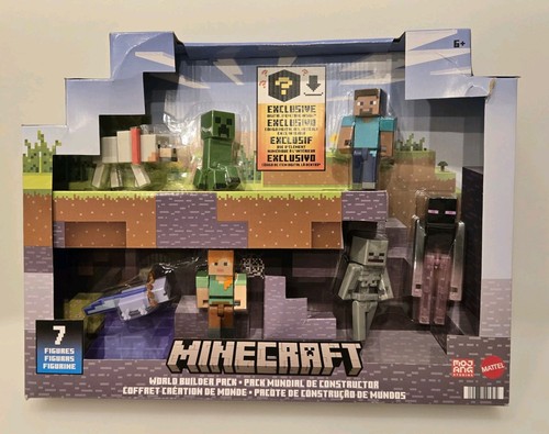 MIB Minecraft World Builder 7 Figure Set Box Damage | eBay