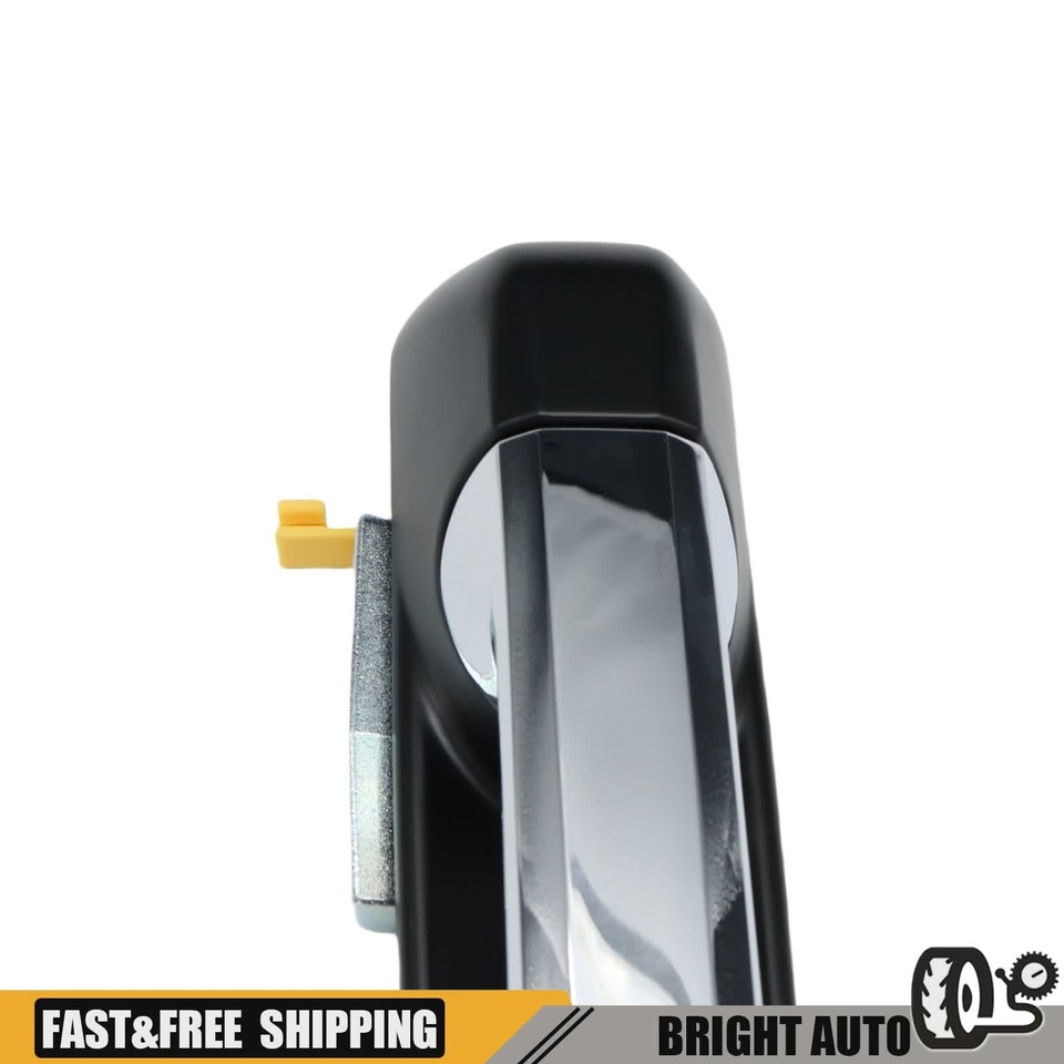 Chrome&Black Exterior Outside Door Handle Driver Side Rear Left Fit ...