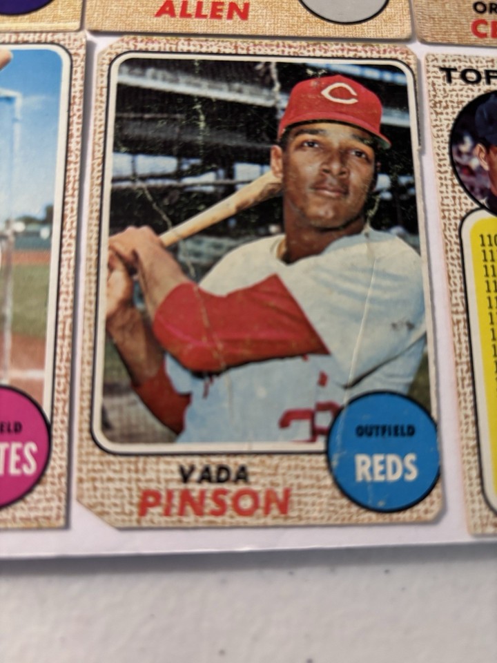 1968 Topps Baseball Card Partial Complete Set 143/598 Stars 33 Mid High ...