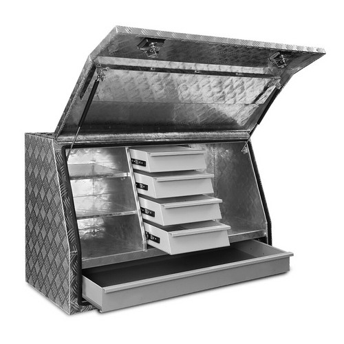 Aluminium Ute Tool Box Drawers Storage Truck Trailer Lock Giantz ...