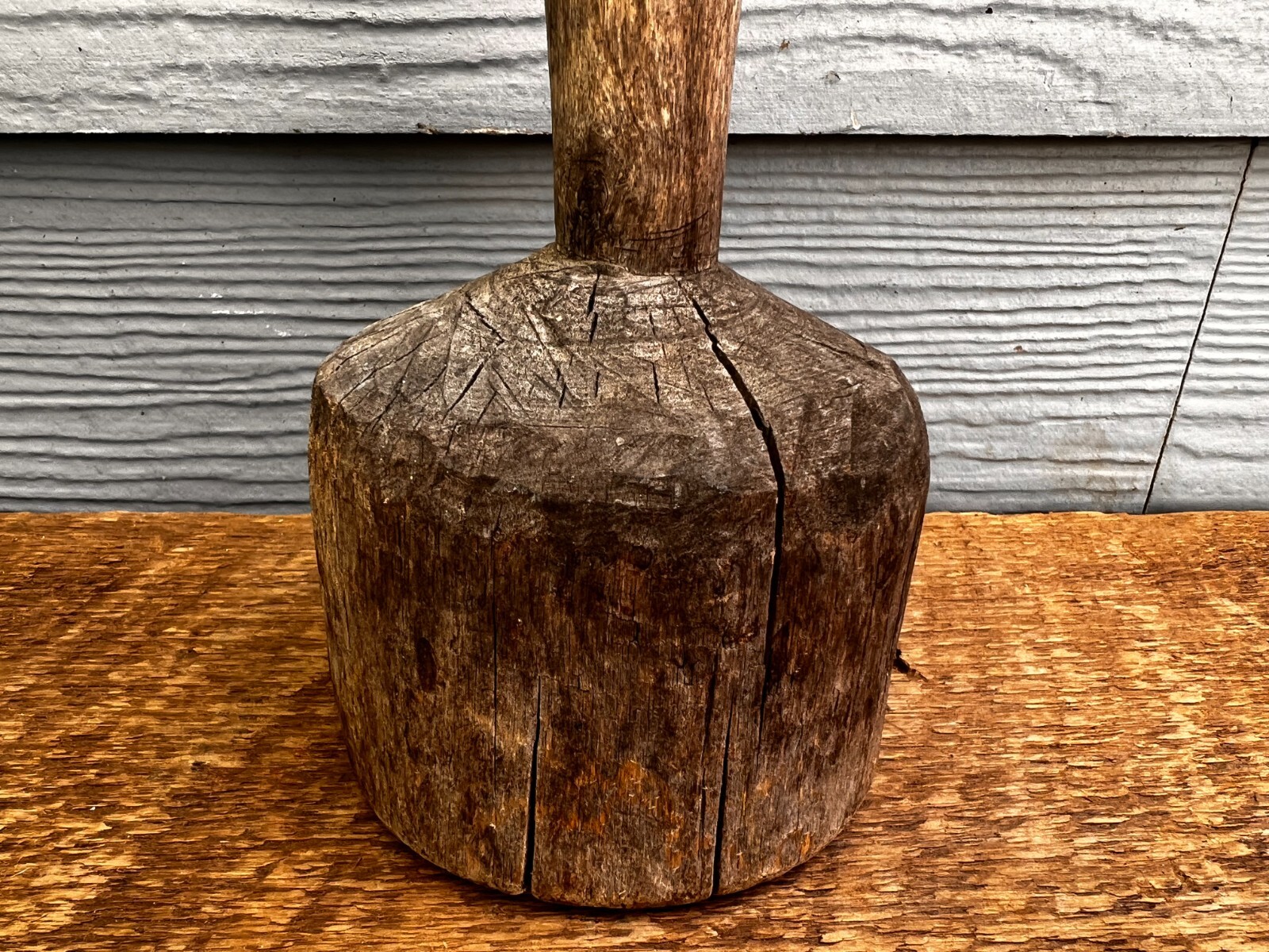 Antique Primitive Wood Pestle Masher Vintage Natural Aged Patina ...