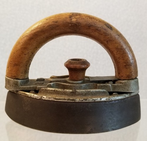 Antique Miniature Childs Toy Sad Iron Quick Release Wood Handle Exc ...
