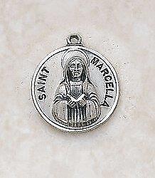 Unique Patron Saint Marcella Sterling Medal Size .75in H comes with ...