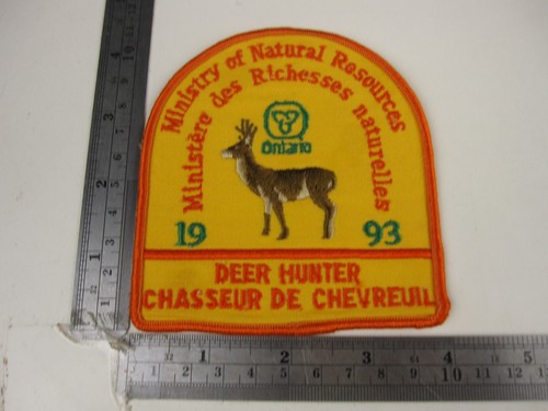 1993 Ontario Ministry of Natural Resources Deer Hunter Patch BIS | eBay