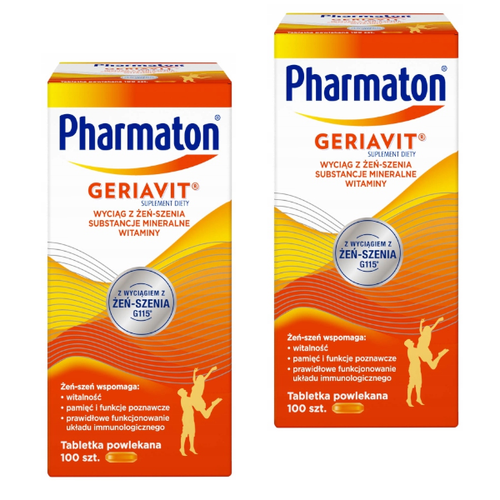 GERIAVIT Pharmaton 2x100 tablets Multi Complex Vitamins Minerals High ...