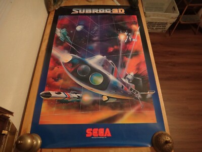 Rare Original 1982 SEGA SUBROC 3D Arcade Working Promotional Poster 23 ...