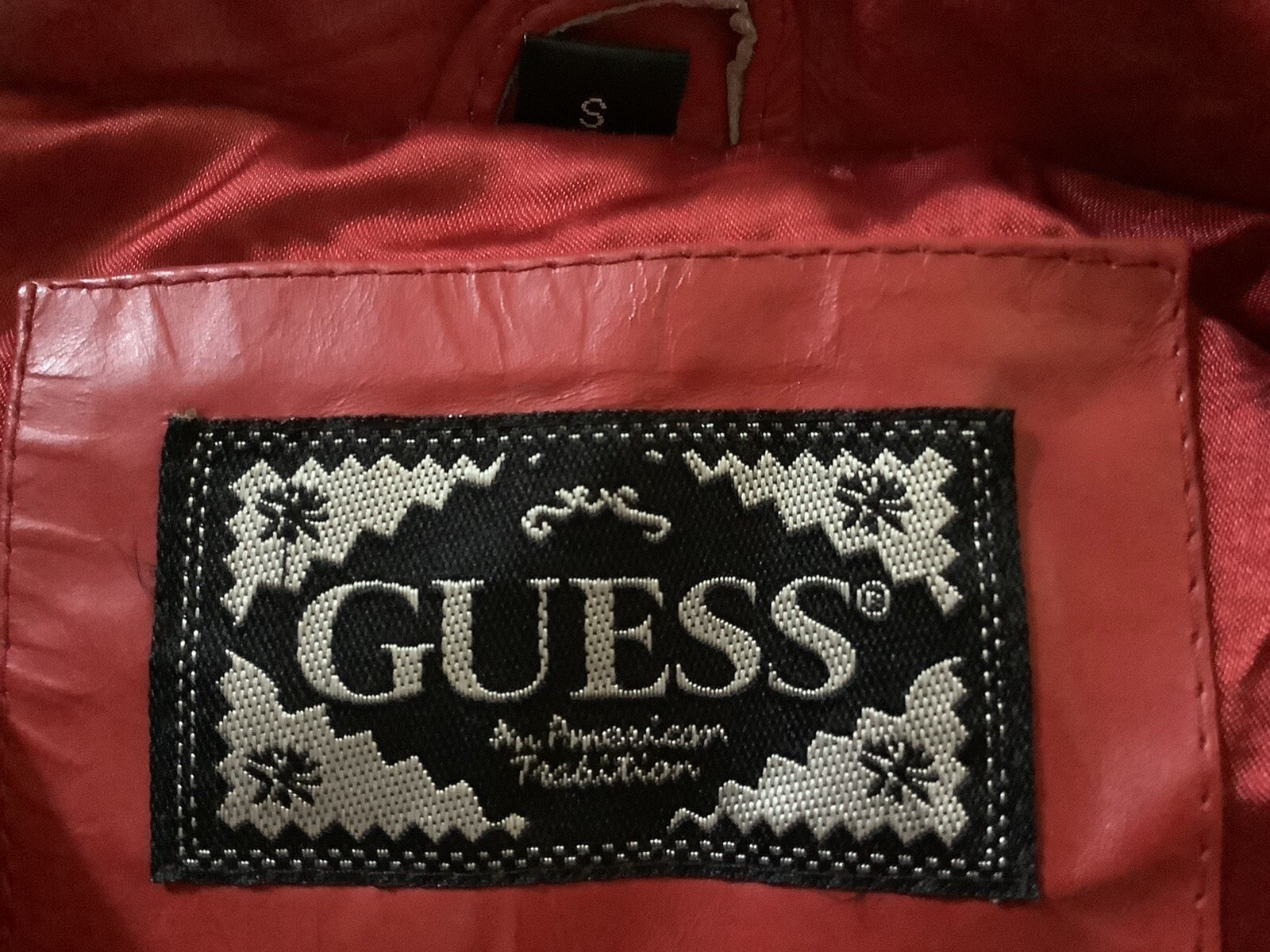Guess Red Leather vintage moto Jacket!!!!! EUC!!!! | eBay