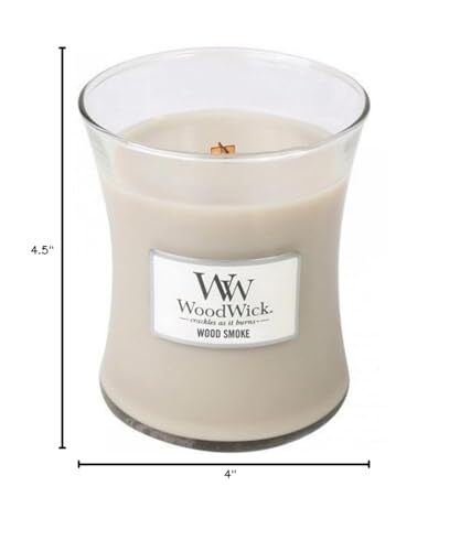 WoodWick Wood Smoke Hourglass Candle, 9.7 oz., Medium, Fall Candle with ...