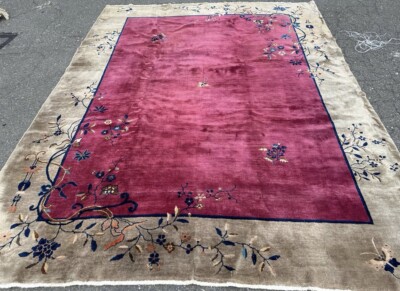 c1920s ANTIQUE MINT ART DECO WALTER NICHOLS CHINESE RUG 8'9" x 11'6 ...