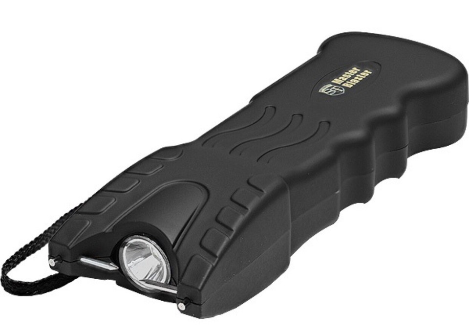 MASTER BLASTER Stun Gun POLICE Defense Black Rechargeable LED BATTERY ...