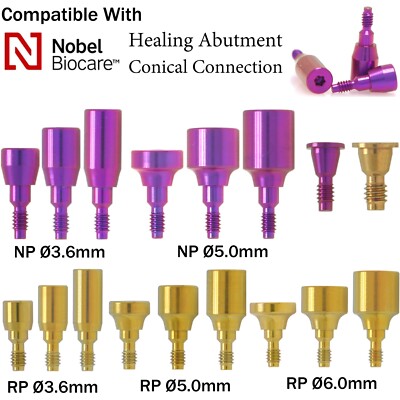Nobel Dental Healing Abutment RP/NP Fits Nobel Active ∅3.6/5.0/6.0mm | eBay