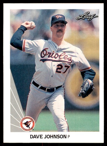 1990 Leaf Dave Johnson Rookie Baltimore Orioles #434 | eBay