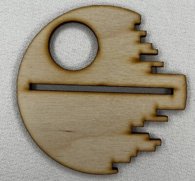 Laser Cut Unfinished Death Star Shape Wood Craft Cutout | eBay