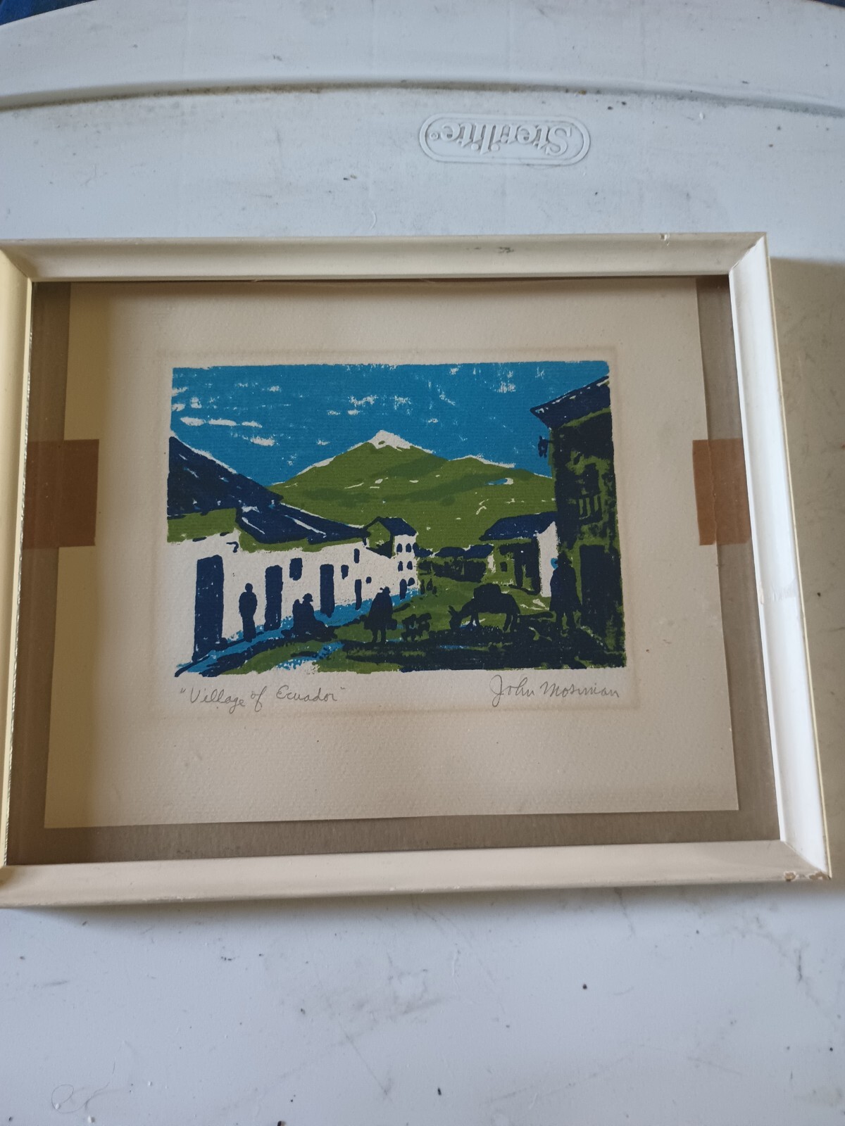 Framed John Mosiman Pencil Signed Serigraph Art Print “Village of ...