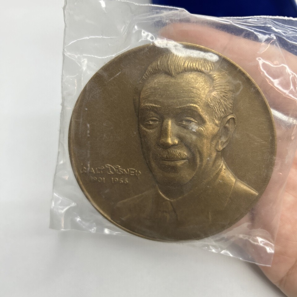 Bronze Walt Disney Coin 1901-1966 3” Vintage Mickey Mouse Coin Still ...