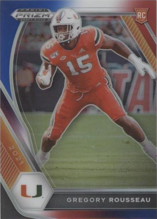 2021 Panini Prizm Draft Picks - Greg Rousseau #144 Red White & Blue ...