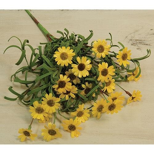 New Primitive YELLOW Mini DAISY STEM BUSH Spray Daisies Cottage Chic ...