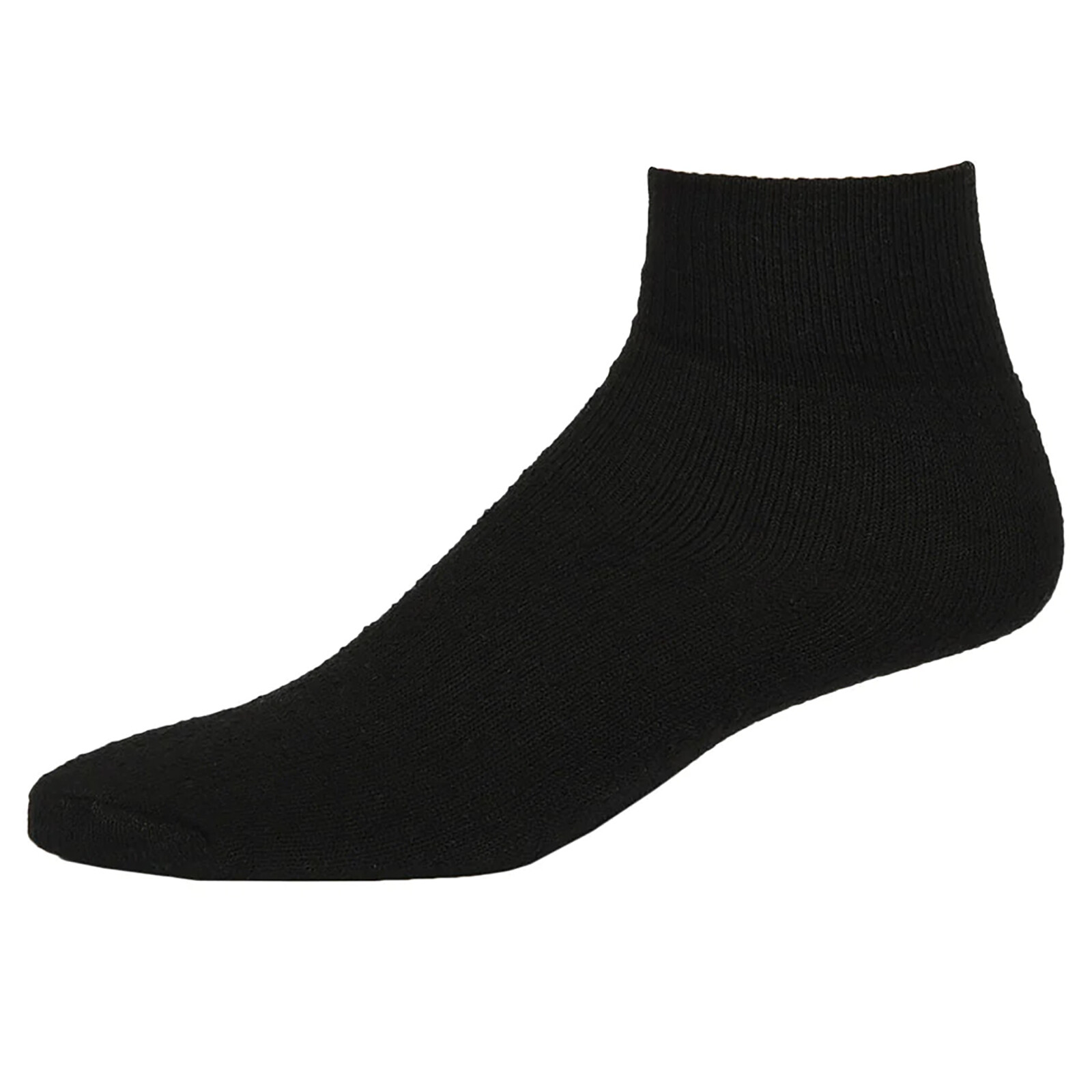 Black Ankle Work Socks for Men Quarter Cotton Crew Sock Size 9-11 10-13 ...