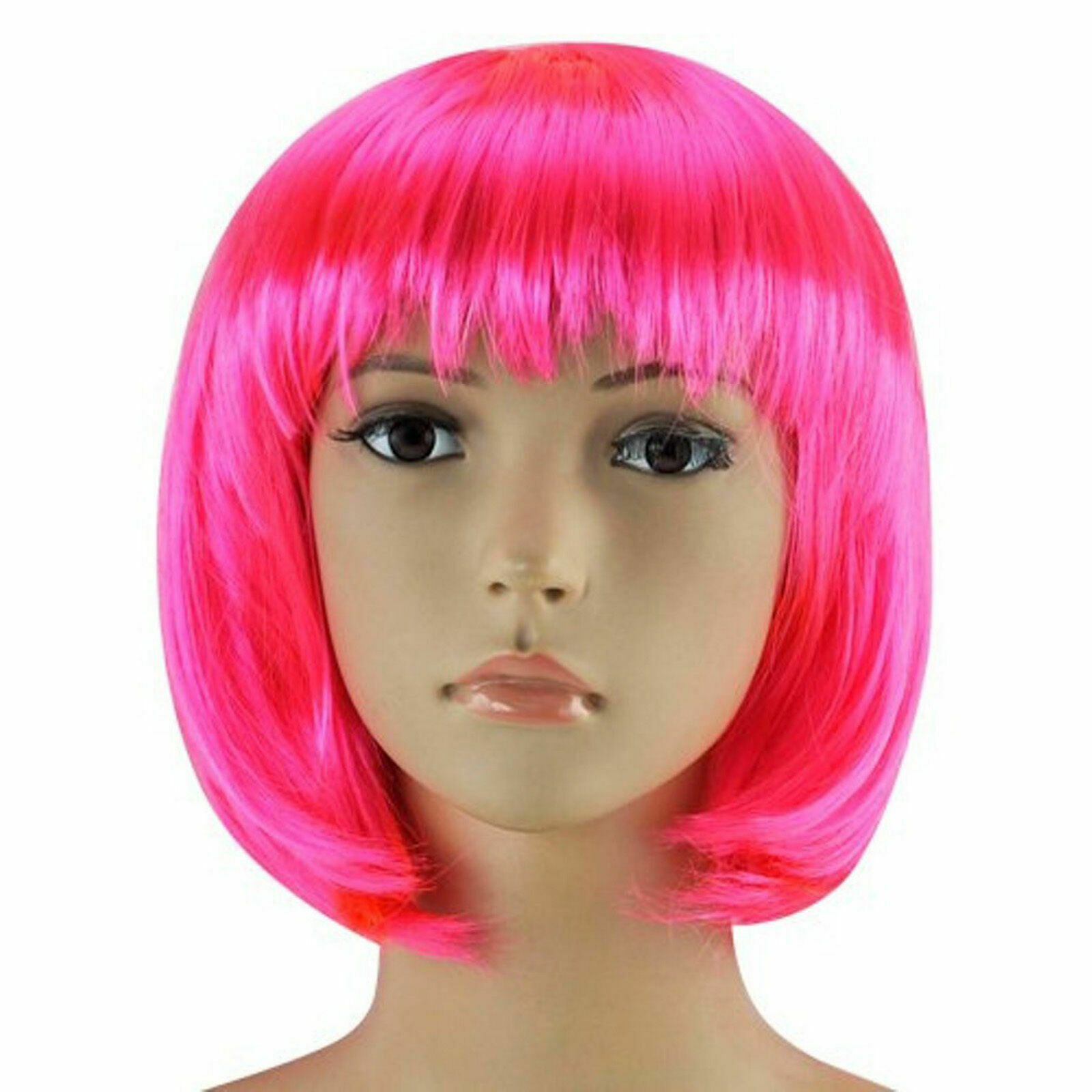 SHORT BOB WIG FANCY DRESS COSPLAY WOMENS LADIES WIGS POP PARTY COSTUME ...
