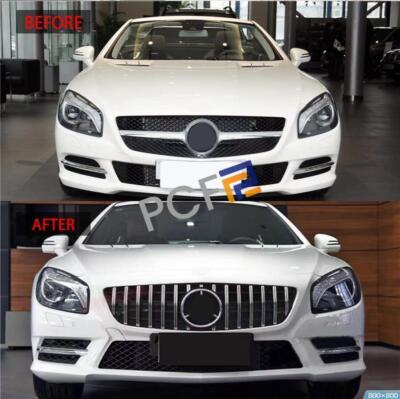 For Mercedes-Benz SL Class R231 GT style Front Bumper Grille 2013-2016 ...