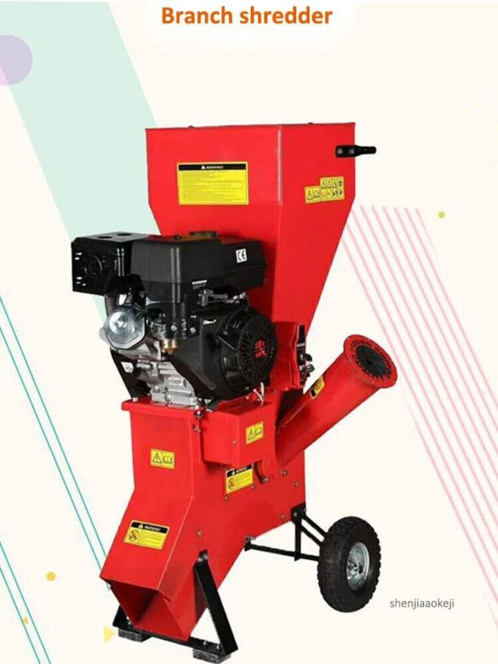 7HP/13HP/15HP Four-stroke Wood Shredder Professional Mobile Shredding ...