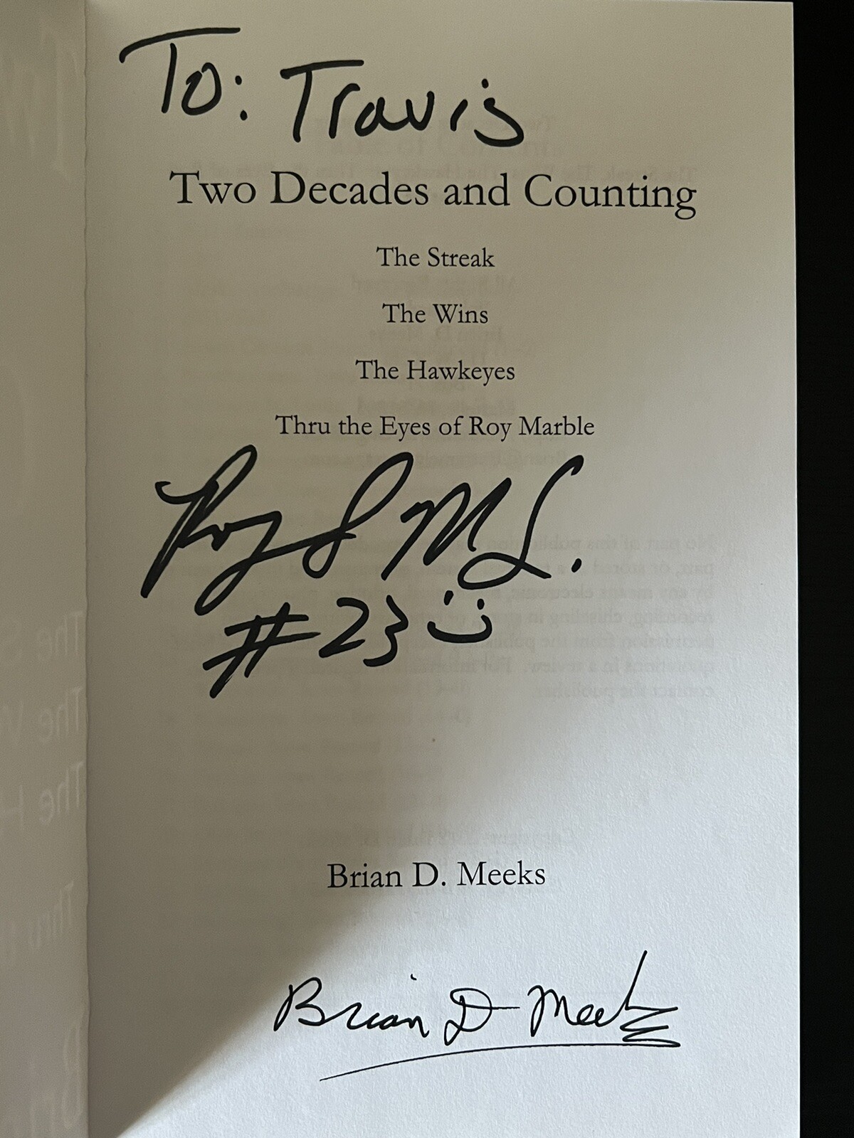 Roy Marble Signed Basketball Two Decades & Counting Book Iowa Hawkeye ...