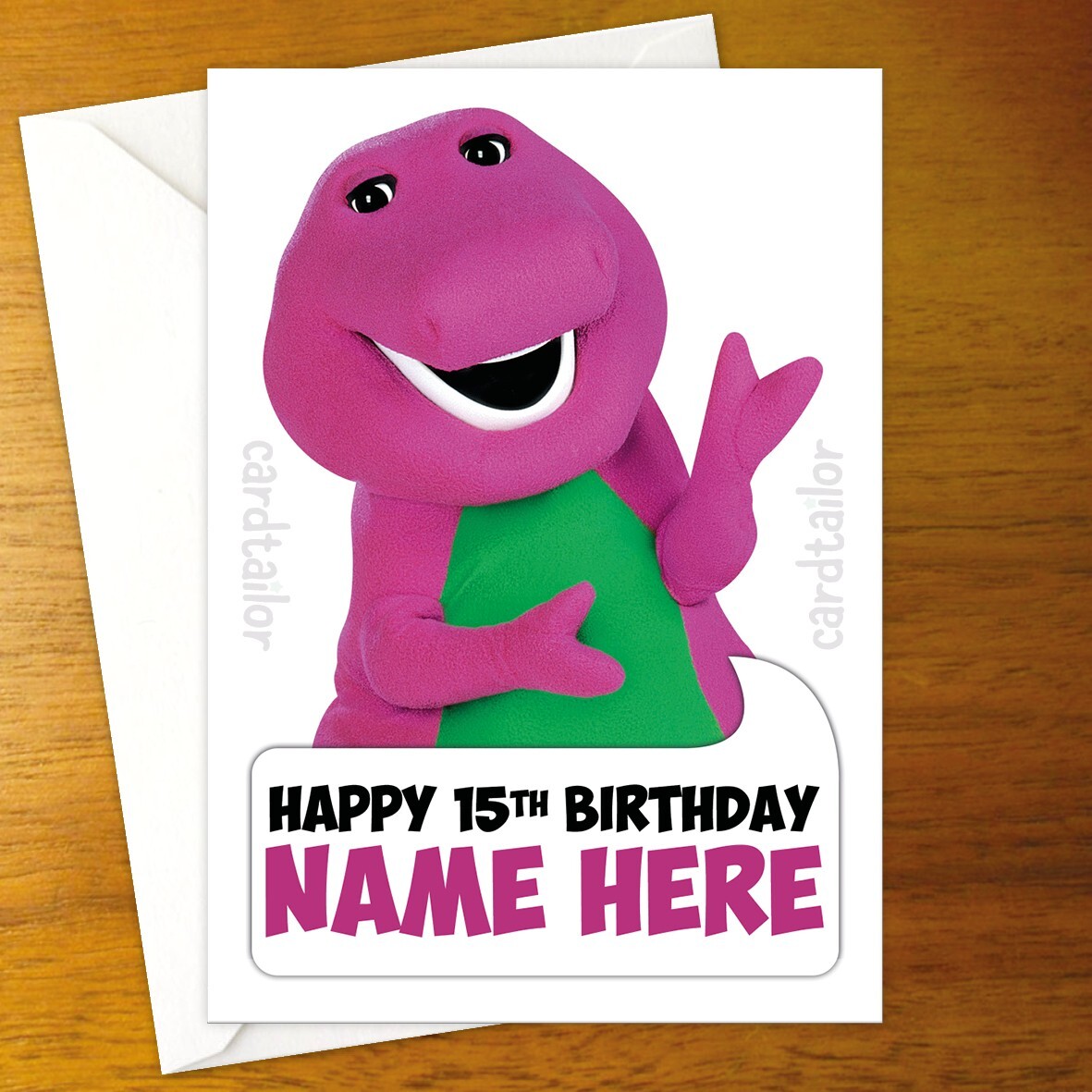 Image Barney The Dinosaur Birthday Card Barney's World: Barney's