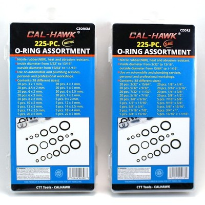 450 pc O-Ring Assortment Set Plumbing Metric & SAE Rubber Gasket Tool ...