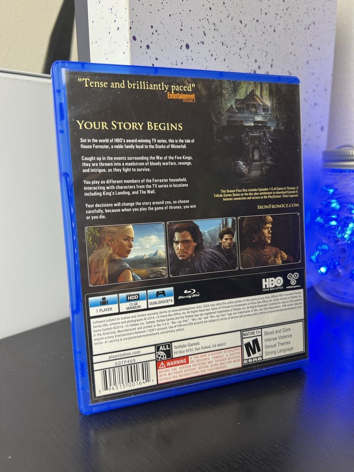 Game Of Thrones: A Telltale Games Series (Sony PS4) | eBay