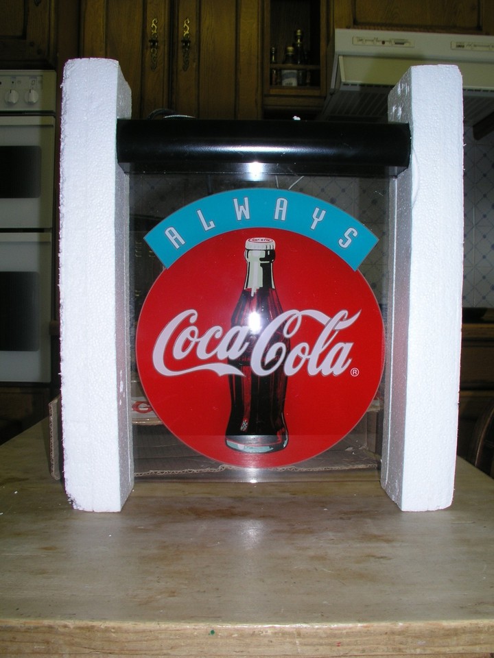 Coca Cola 1993 Official Vintage Illuminated Hanging Sign 35cmx 32cm ...