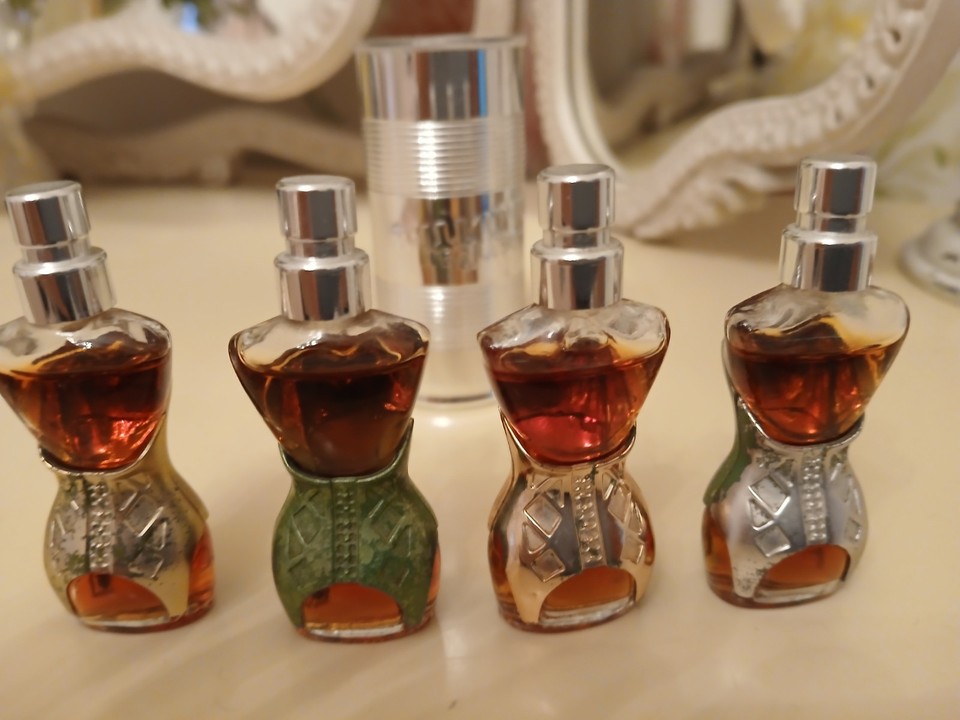 JEAN PAUL GAULTIER UNIQUE CLASSIQUE MINIATURE PARFUM 3.5ml, X FOUR ...