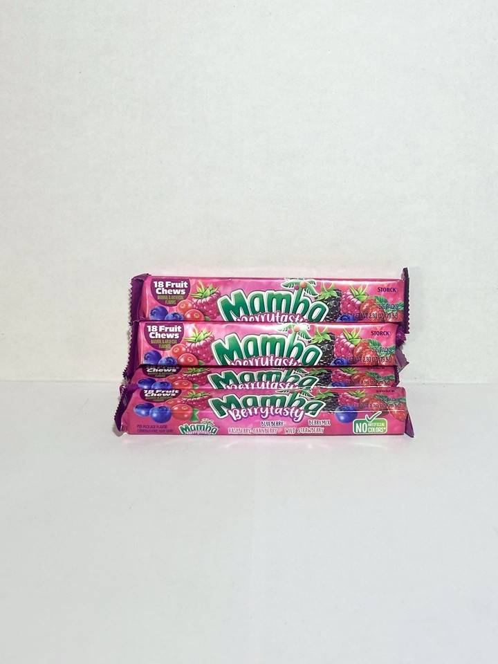 Mamba Berry Tasty Fruit Chew Candy Bulk Candy 24 pack 2.80 oz *Pick ...