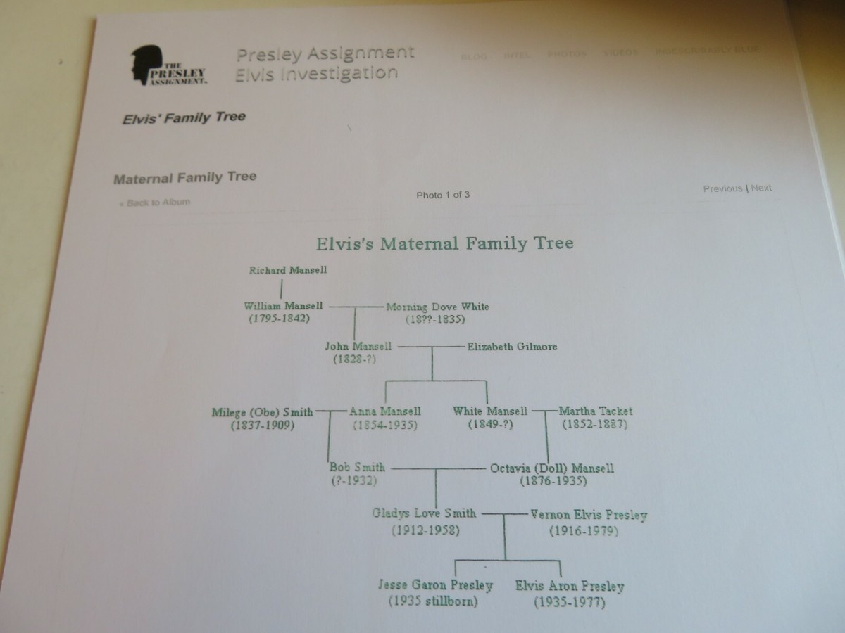 Vernon Presley Family Tree