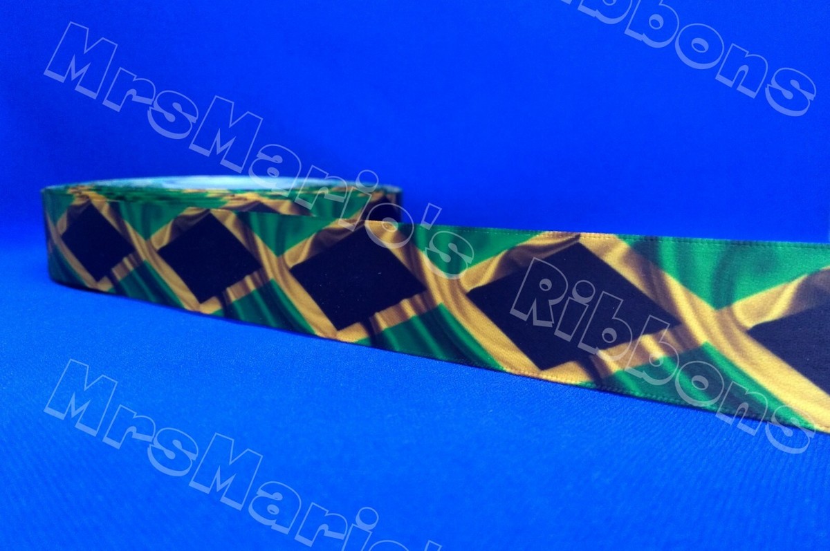Rasta Flag Ribbon Jamaica Bow, Jamaican Hair Bow, Jamaica Hair Bows,