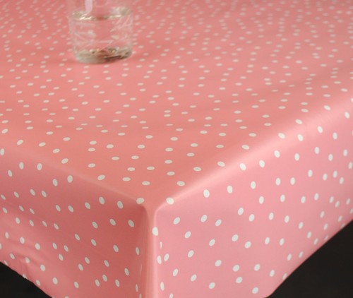 Spotted Polka Dot Spots Spotty Dotty Wipe Clean PVC Vinyl Oilcloth ...