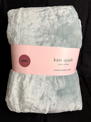 Kate Spade King Blanket Oversized Fleece Gray Designer Home Decor ...