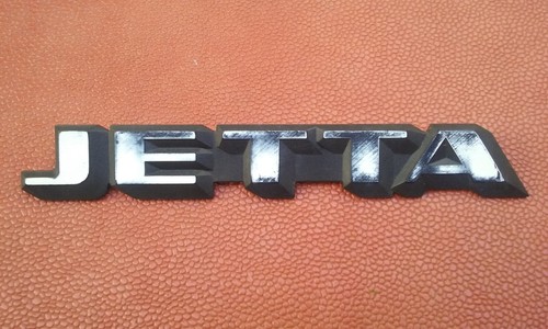 VW JETTA 2 Mk2 Emblème Logo BL/Hinten Schriftzug Emblem Schwarz Weiß ...