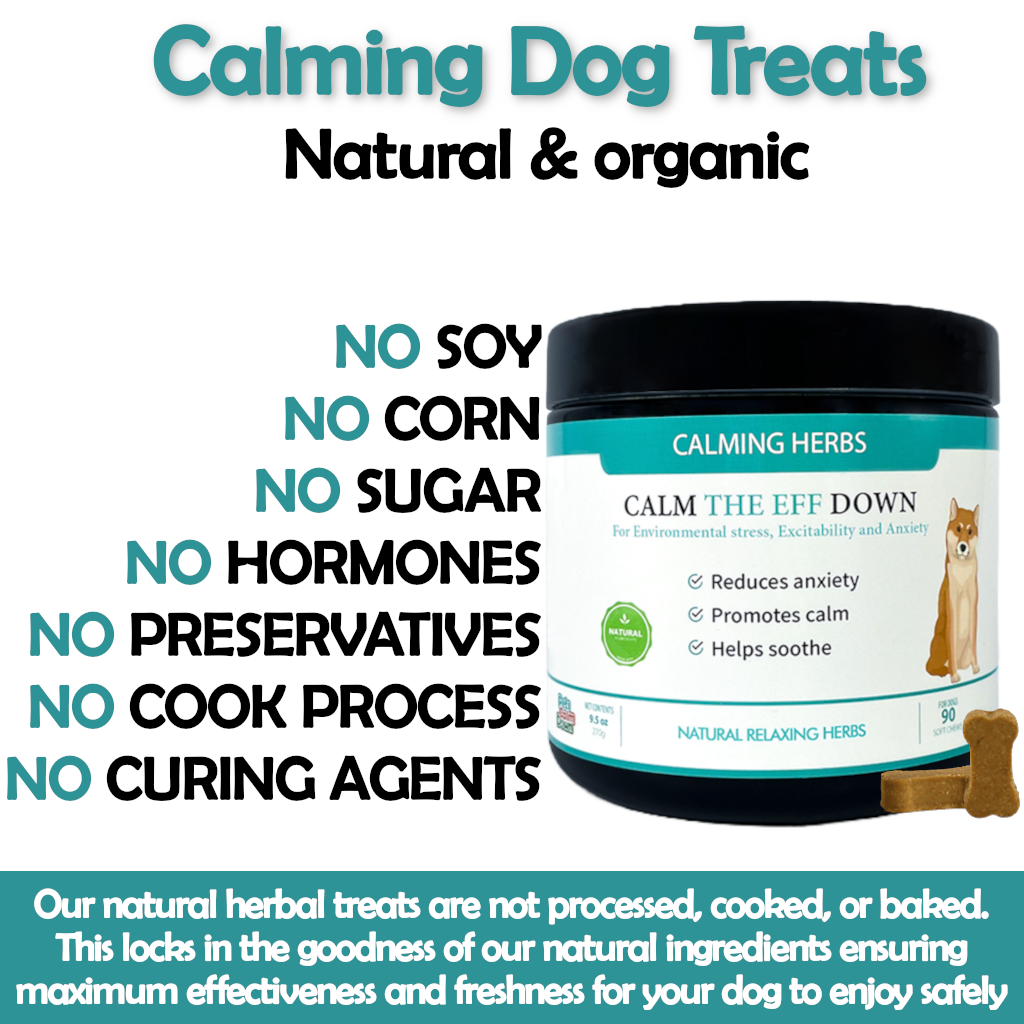 Calming dog treats for barking stress anxiety fear fireworks training ...