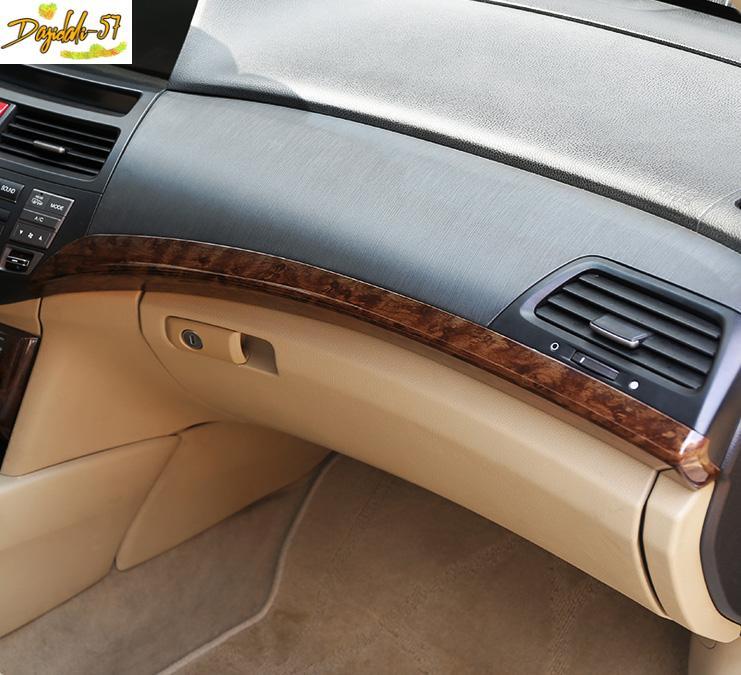 Wood Grain Central Console Instrument Strip Trim 3pcs For Honda Accord ...