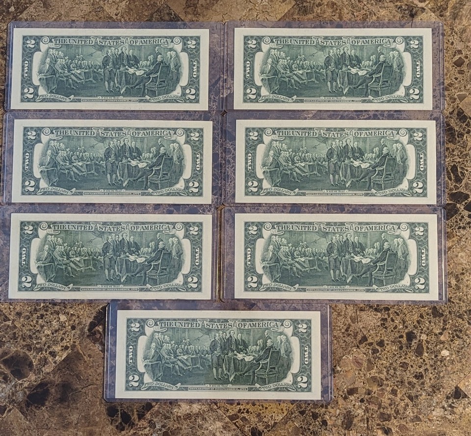 NEW Uncirculated Lot Of $2 BILLS SEQUENTIAL Very Cool Serial Numbers | eBay