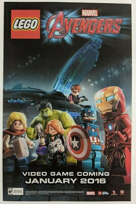 LEGO Avengers Marvel Print Ad Game Poster Art PROMO Official Hulk Thor ...