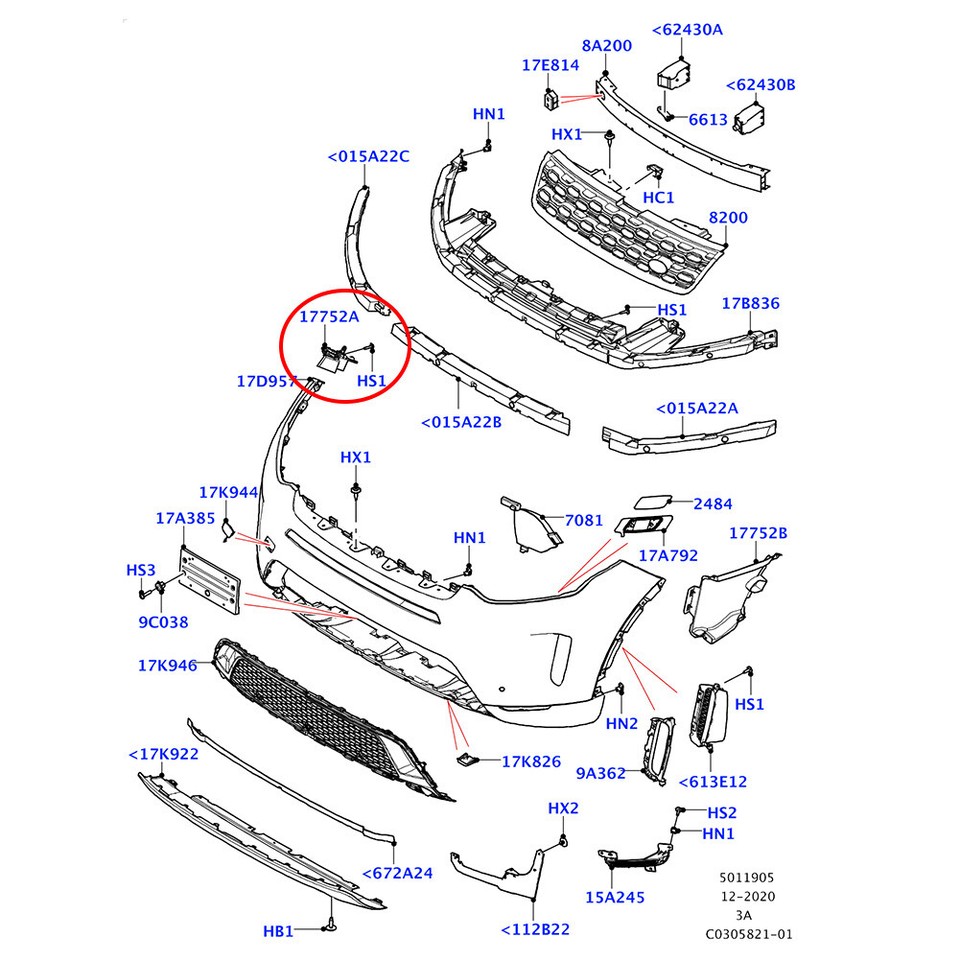 Front Bumper Mounting Bracket Fit Land Rover Discovery Sport 2020-2022 ...