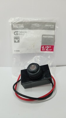 COMMERCIAL ELECTRIC METAL 1/2" PHOTOCELL WET RATED BLACK 120V/300W 1000 ...