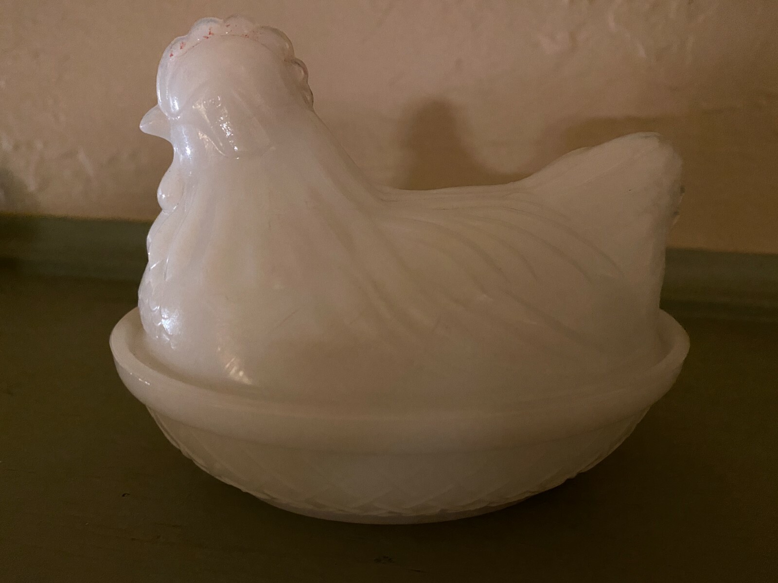 Vintage Small Chicken Milk Glass Hen Covered Nesting Dish | eBay