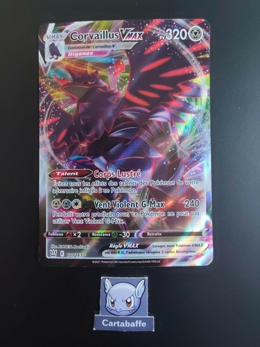 Carte Pokémon Corvaillus Vmax 110/163 Full Art EB05 Styles de Combat ...